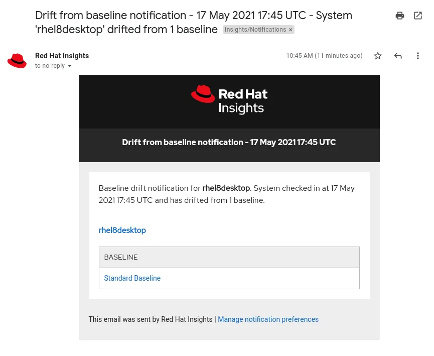 How to get system configuration alerts on RHEL from Red Hat Insights using Drift